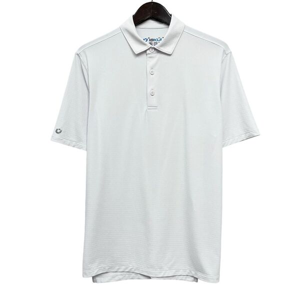 IBKUL | Shirts | Ibkul Mens Size Medium Golf Polo Shirt White Nylon Upf ...